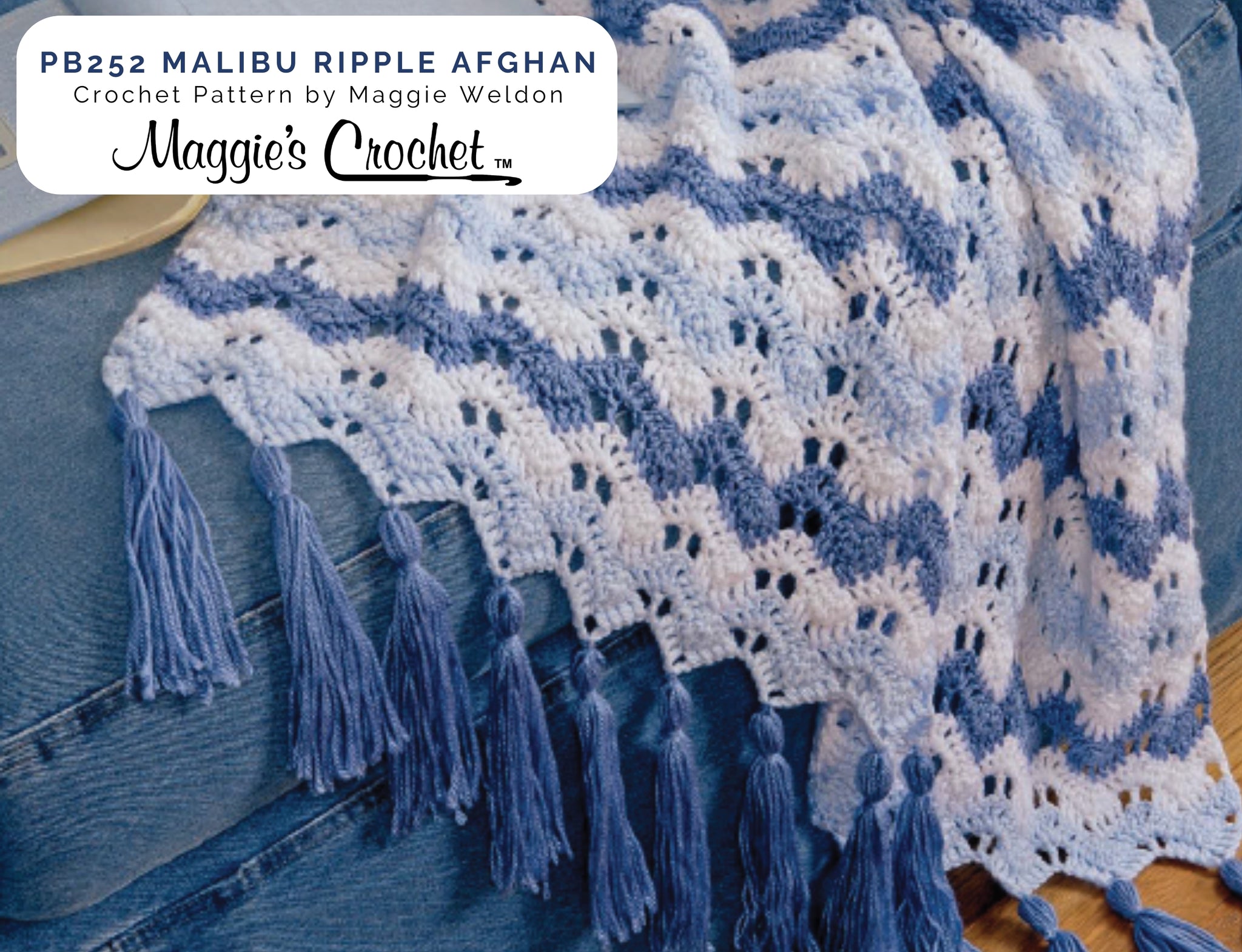 Malibu Ripple Afghan Crochet Pattern PDF Download– Maggie's Crochet
