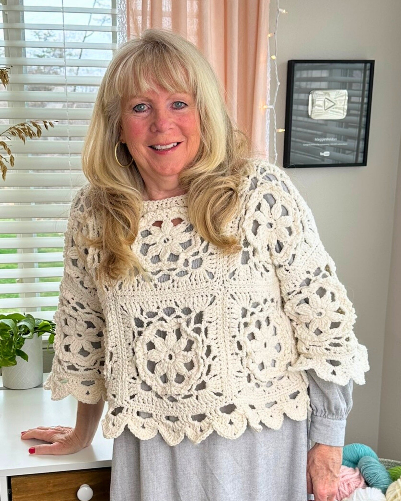 Lacy Embrace Sweater Crochet Pattern – Maggie's Crochet
