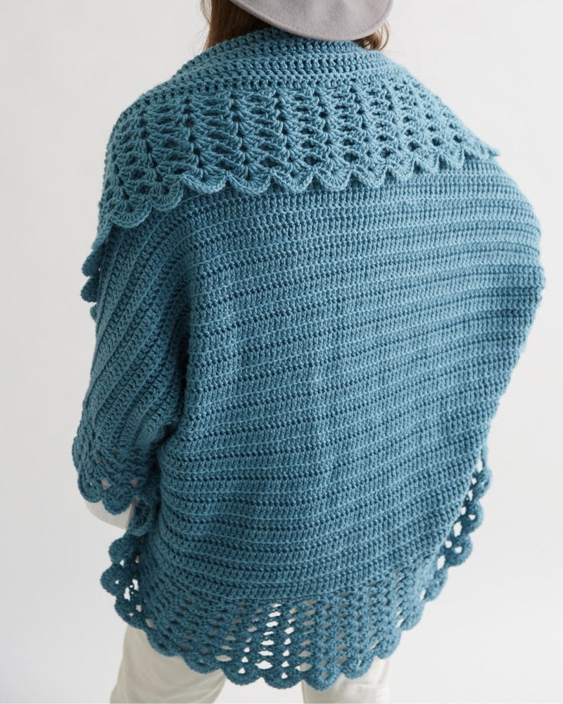 Shell Edged Jacket Crochet Pattern – Maggie's Crochet