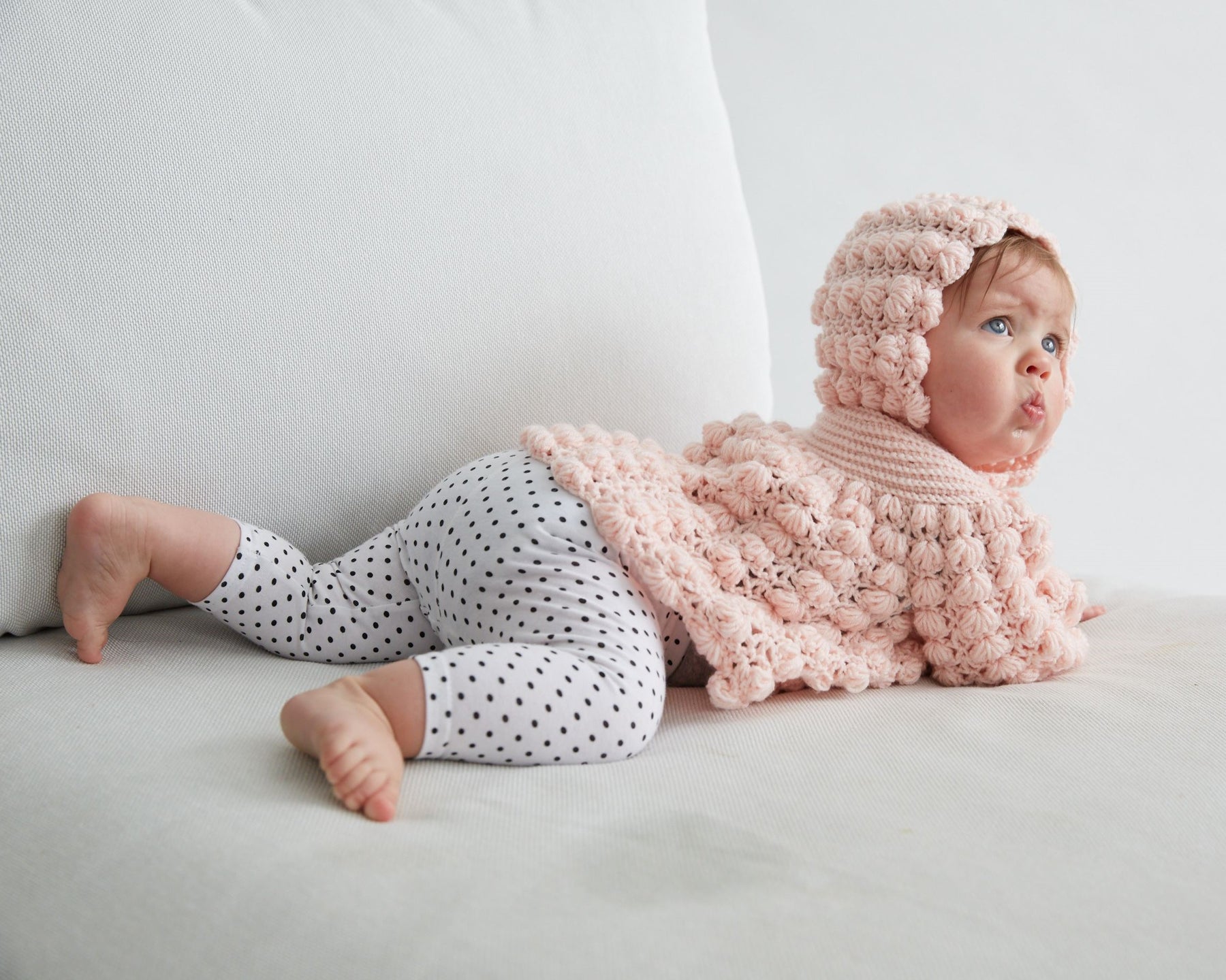 Baby Puff Stitch Sweater and Hat – Maggie's Crochet
