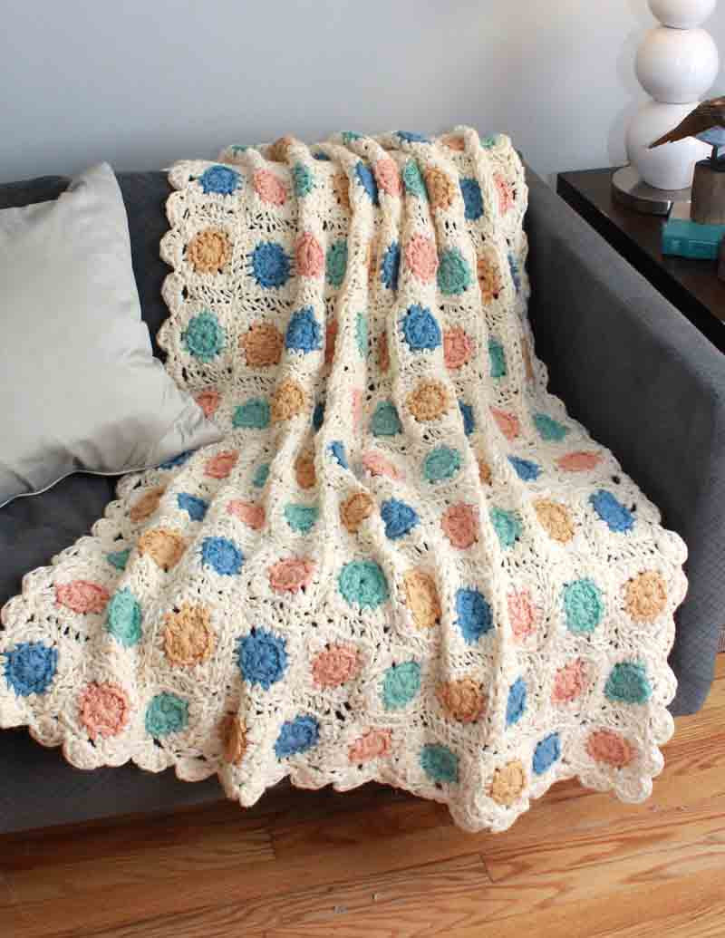 Pastel YoYos Afghan Crochet Pattern– Maggie's Crochet