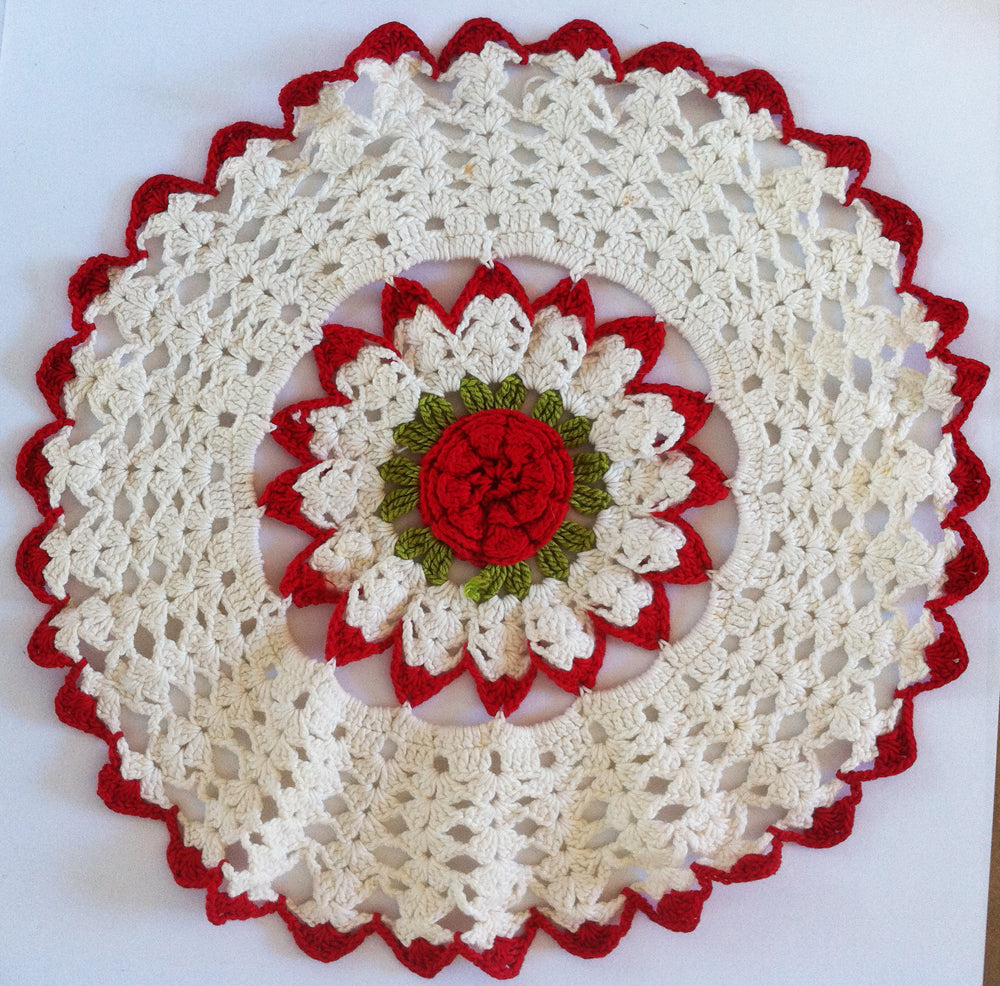 Vintage Redwork Home Décor Set Crochet Pattern – Maggie's Crochet