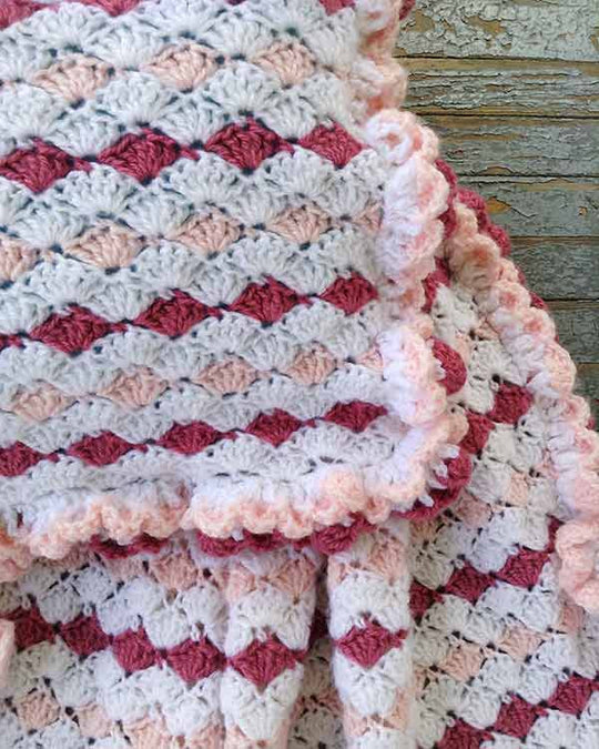 Ruffled Shell Afghan & Pillow Set Crochet Pattern – Maggie's Crochet