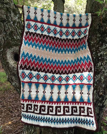 Aztec Afghan & Pillow Set Crochet Pattern – Maggie's Crochet