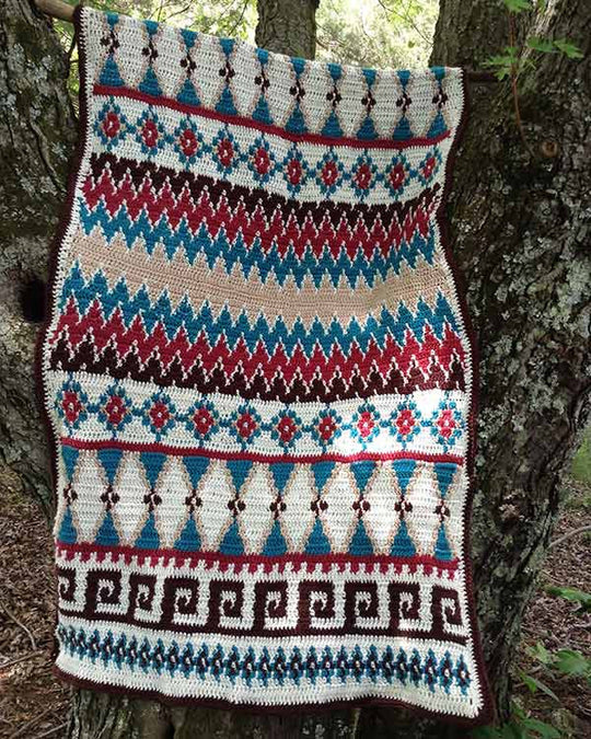 Aztec Afghan & Pillow Set Crochet Pattern – Maggie's Crochet